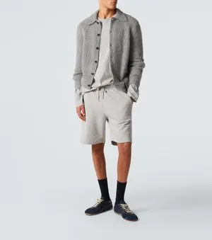 Dries Van Noten Cotton Jersey Shorts - Grey