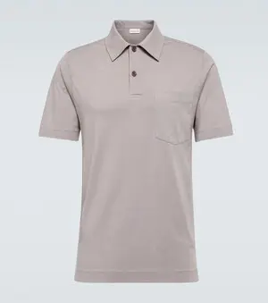 Dries Van Noten Cotton Jersey Polo Shirt - Grey