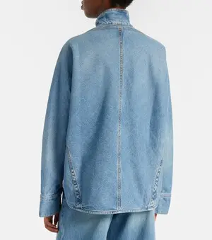Alaïa Denim Blouson Jacket - Blue