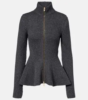 Alaïa Wool And Cashmere Cardigan - Grey