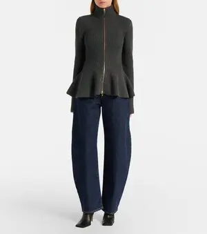 Alaïa Wool And Cashmere Cardigan - Grey