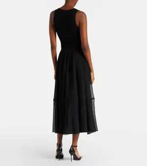 Alaïa Semi-sheer Midi Skirt