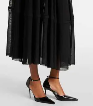 Alaïa Semi-sheer Midi Skirt