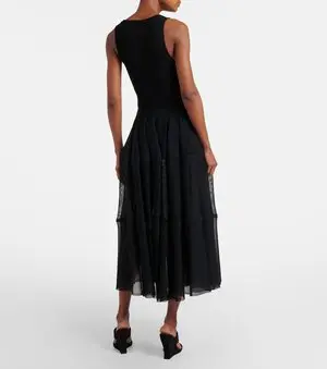 Alaïa Semi-sheer Midi Skirt