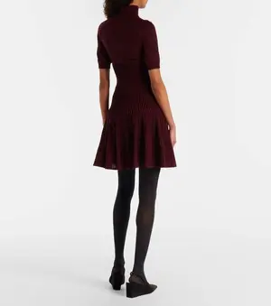 Alaïa Ribbed-knit Wool-blend Miniskirt