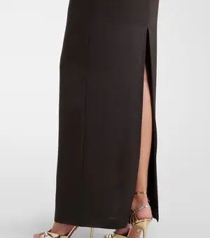 Alex Perry Draped Satin Crêpe Gown
