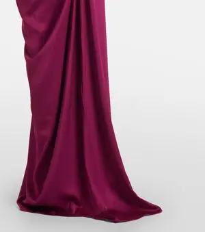 Alex Perry Draped Satin Crêpe Gown