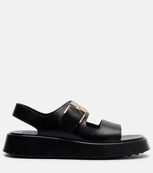TOD'S Leather Platform Sandals