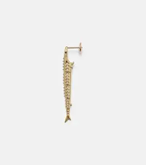 Yvonne Léon Marlin Gm 9kt Single Earring With Diamonds - Gold