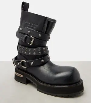 Balenciaga Venom City Leather Biker Boots