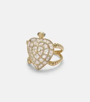 Yvonne Léon Tortue Coeur 9kt Diamond Ring - Gold