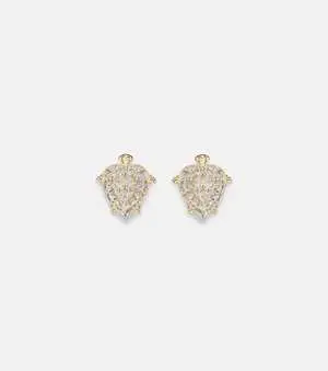 Yvonne Léon Tortue Coeur Earrings With Diamonds - Gold