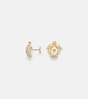 Yvonne Léon Tortue Coeur Diamond Earrings