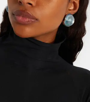 Alaïa Embellished Earrings - Green
