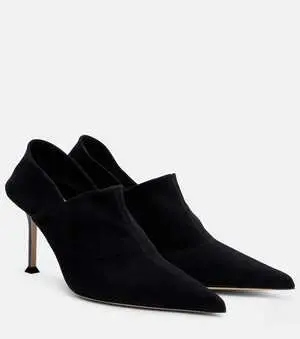 CHRISTEN Helix Stretch 75 Suede Pumps