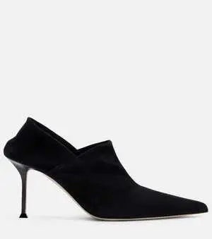 CHRISTEN Helix Stretch 75 Suede Pumps