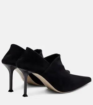 CHRISTEN Helix Stretch Suede Pumps