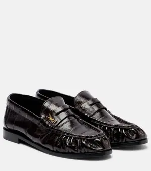 Saint Laurent Patent Leather Penny Loafers