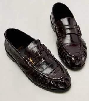 Saint Laurent Patent Leather Penny Loafers