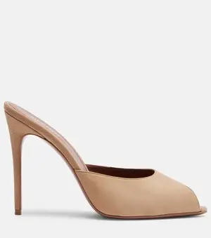 Paris Texas Vera 105 Suede Mules - Beige
