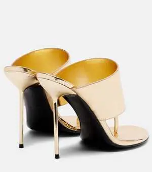 Paris Texas Lidia 105 Patent Leather Mules - Gold