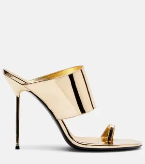 Paris Texas Lidia 105 Patent Leather Mules - Gold