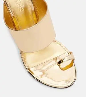 Paris Texas Lidia 105 Patent Leather Mules - Gold