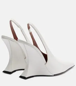 Paris Texas Nina Patent Leather Slingback Pumps - White