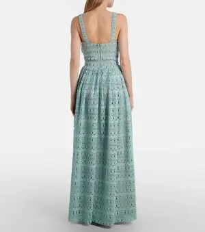 Elie Saab Macramé Gown - Blue