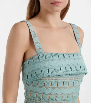 Elie Saab Macramé Gown - Blue