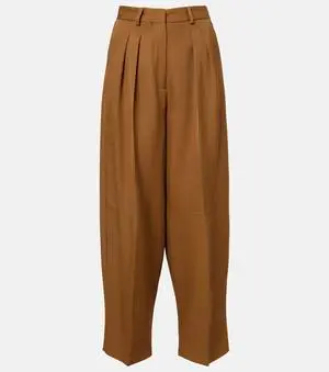 Altuzarra Cropped Barrel-leg Pants - Brown