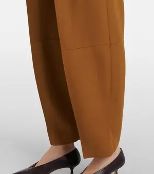 Altuzarra Cropped Barrel-leg Pants - Brown