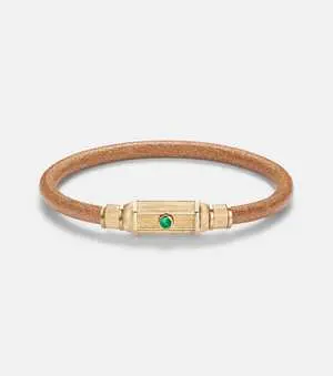 MARIE LICHTENBERG Lasso Bracelet With Emerald - Gold
