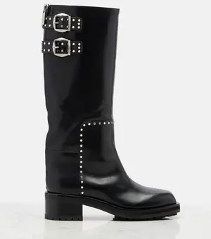 JIMMY CHOO Brooklyn Leather Biker Boots