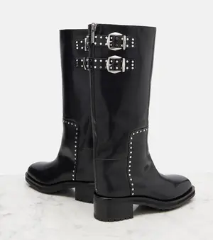 JIMMY CHOO Brooklyn Leather Biker Boots