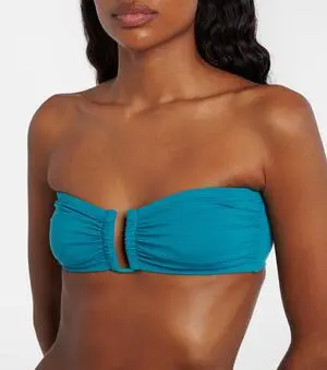 ERES Show Strapless Bikini Top - Blue