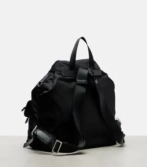Prada Re-nylon And Leather-trimmed Backpack - Black