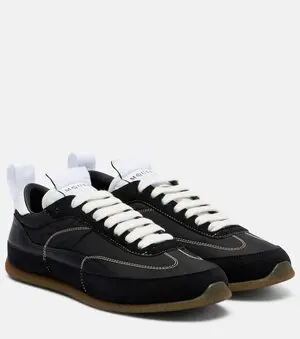 Alexander McQueen Suede-trimmed Sneakers - Black