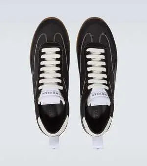 Alexander McQueen Suede-trimmed Leather Sneakers - Black
