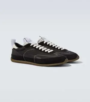 Alexander McQueen Suede-trimmed Leather Sneakers - Black