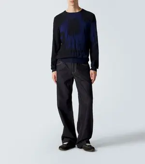 Alexander McQueen Suede-trimmed Leather Sneakers - Black