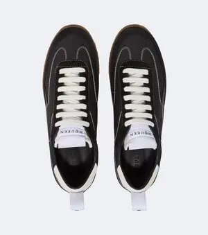 Alexander McQueen Suede-trimmed Leather Sneakers - Black