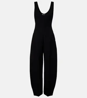 Alaïa Wool-blend Jumpsuit - Black