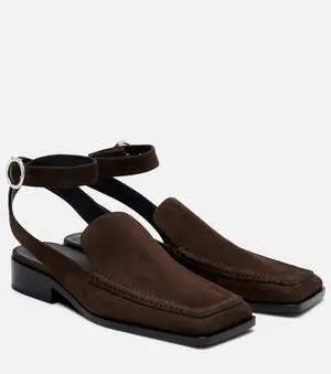 Alaïa Leather Flats - Brown