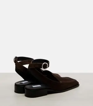 Alaïa Leather Flats - Brown
