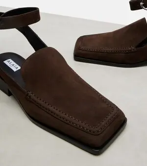 Alaïa Leather Flats - Brown