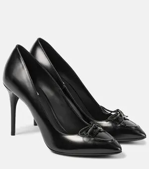 Alaïa 90 Leather Pumps - Black