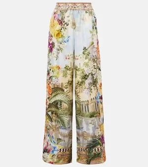 Camilla Printed Wide-leg Pants - Multicoloured