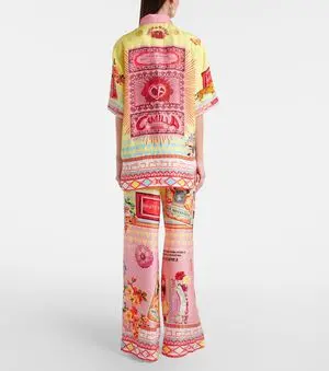Camilla Printed Wide-leg Pants