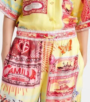 Camilla Printed Wide-leg Pants